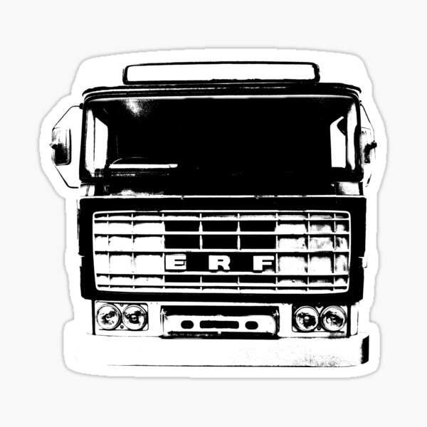 "Vintage 1970s ERF B Series lorry monoblock white" Sticker for Sale by ...