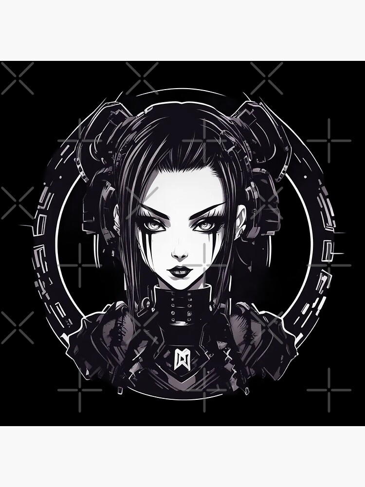 "Cyber Goth Girl, Unique Logo" Poster for Sale by Burn-Ego | Redbubble