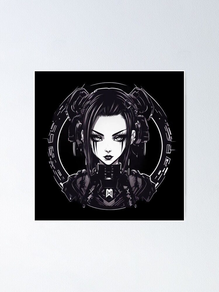 "Cyber Goth Girl, Unique Logo" Poster for Sale by Burn-Ego | Redbubble
