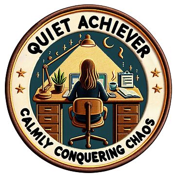 "Quiet Achiever Embroidery-Style Patch" Sticker for Sale by Dave Mahler ...