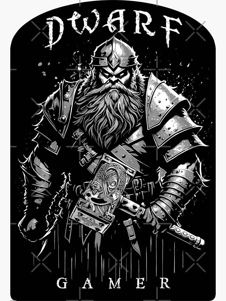 "Fantasy RPG Tabletop Gamer Dwarf Quest Character Role" Sticker for ...