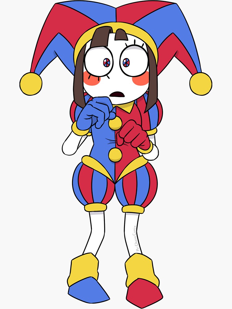 "Pomni (The Amazing Digital Circus)" Sticker for Sale by mrchasecomix ...