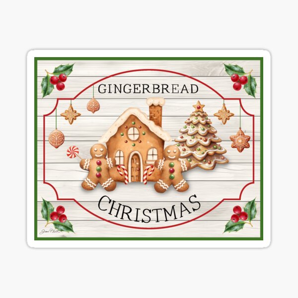 "Christmas Gingerbread" Sticker for Sale by Jeanplout | Redbubble