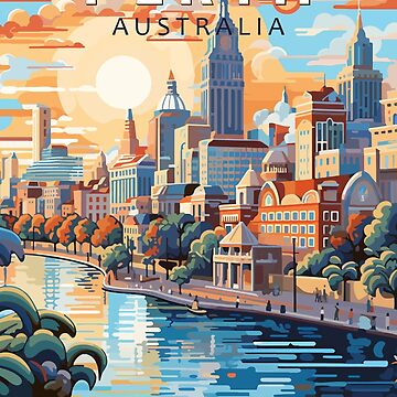 "Perth Australia Travel Art Vintage" Poster for Sale by KrisSidDesigns ...
