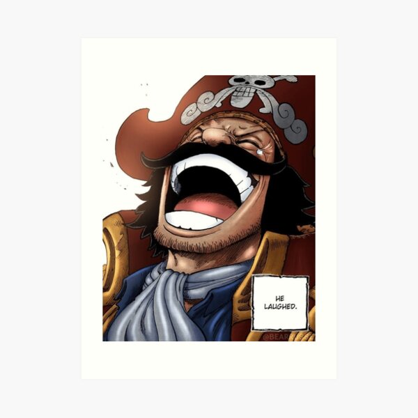"GOL D. ROGER - HE LAUGHED" Art Print by NexusMall | Redbubble