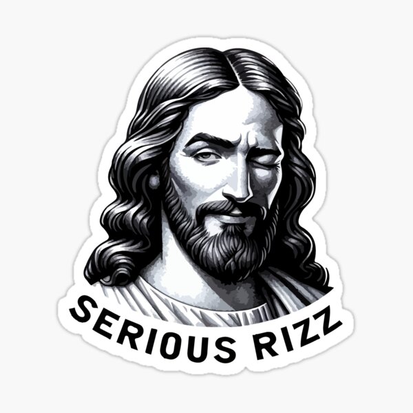 "Winking Jesus - Serious Rizz" Sticker for Sale by LexicalLegend ...