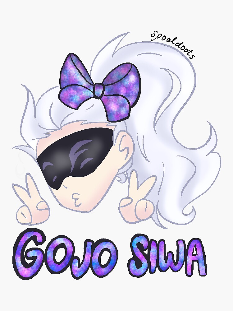 "Gojo Siwa JJK" Sticker for Sale by Spooldoots | Redbubble