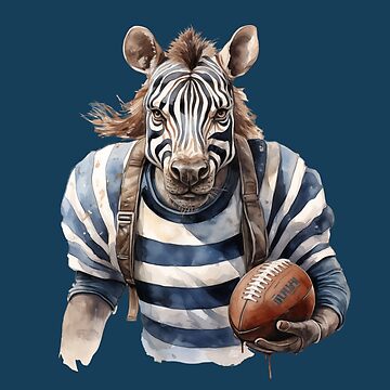 "Zebra American Football Animal" Sticker for Sale by Sp3ctrumOfColor ...