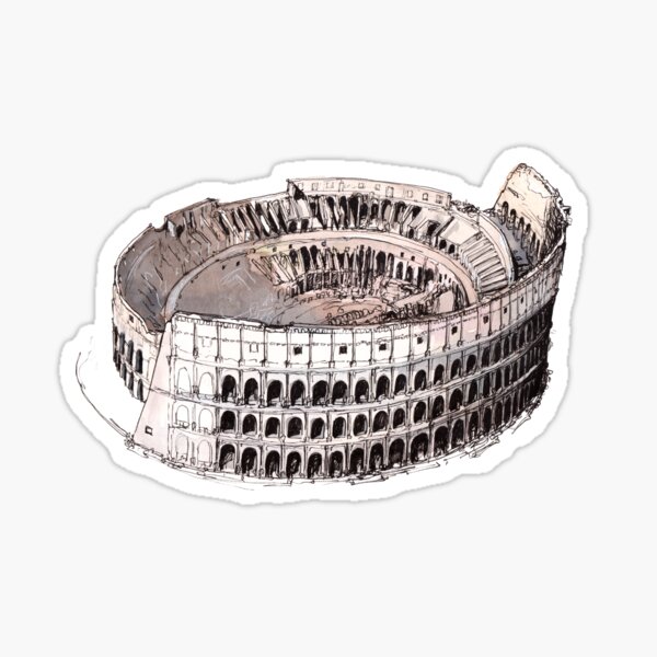 "Colosseum" Sticker for Sale by DisobeyTees | Redbubble