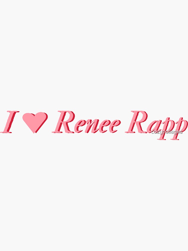 "I Heart Renee Rapp" Sticker for Sale by cozycollages | Redbubble