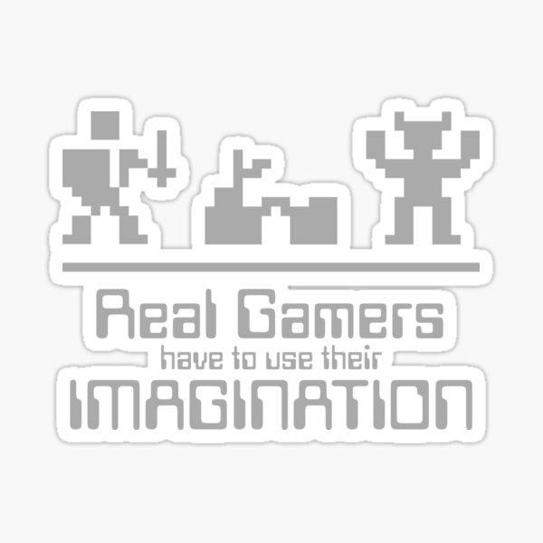 "Ultima - Real Gamers have to use their Imagination" Sticker for Sale ...