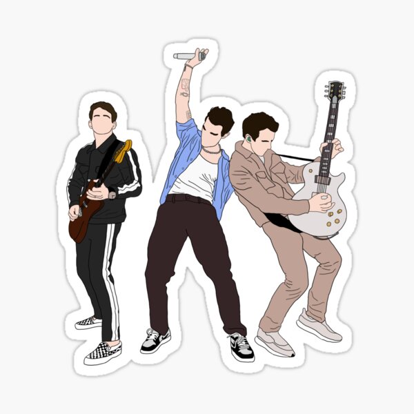 "Jonas Brothers" Sticker for Sale by leahfrommars | Redbubble