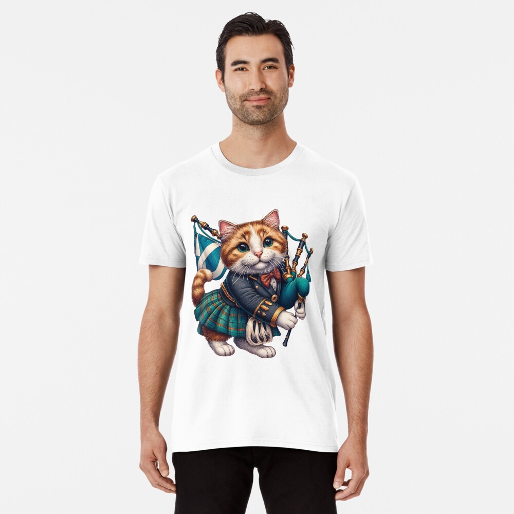 "Scottish Cat with Bagpipes" Sticker for Sale by Azrora | Redbubble