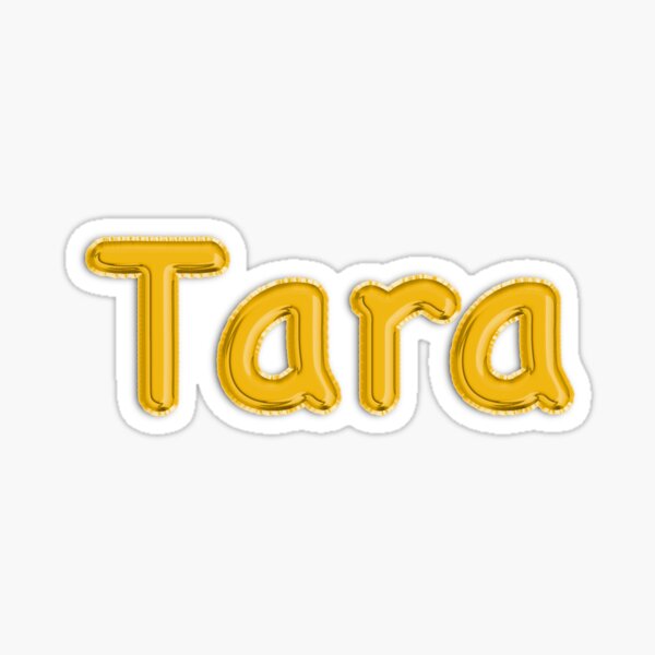 "Golden Balloon Tara Name Label" Sticker for Sale by NormadWorld ...