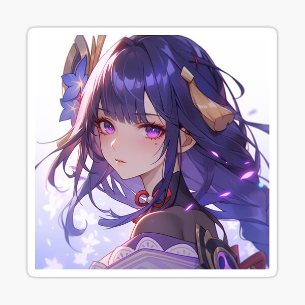 "Raiden Shogun Genshin Impact Fanart" Sticker for Sale by Shineamv ...