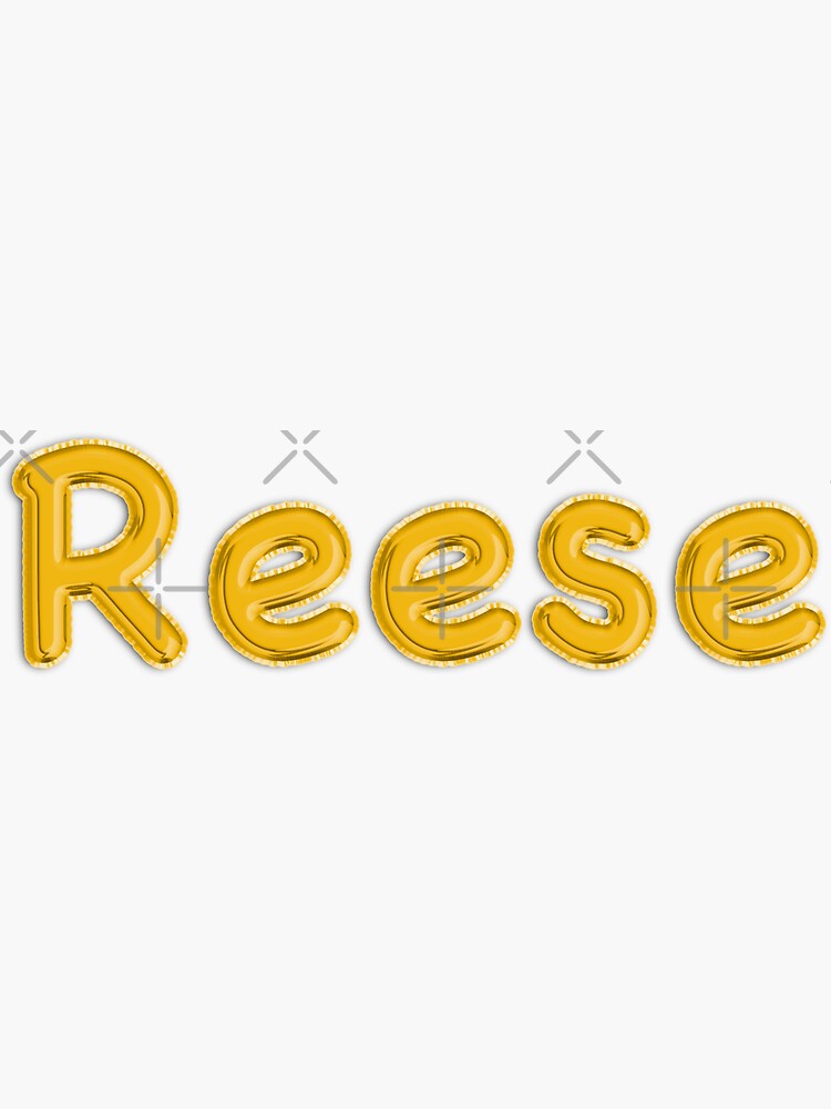 "Golden Balloon Reese Name Label" Sticker for Sale by NormadWorld ...