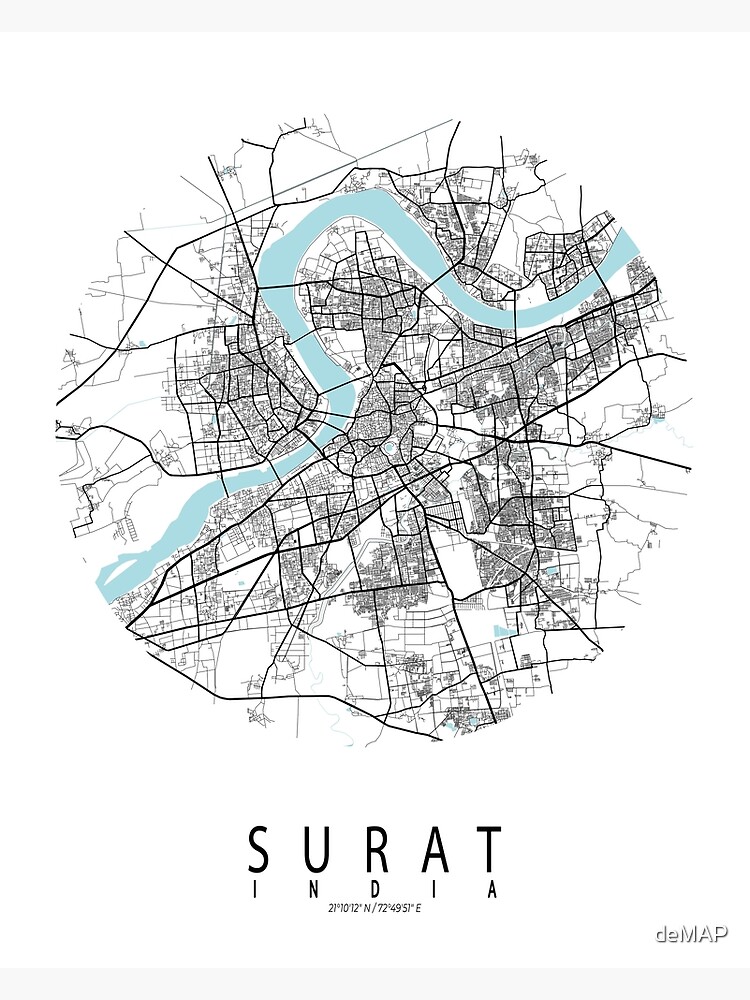 Surat City Map Surat City