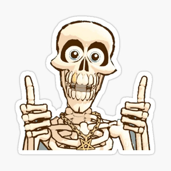 "Skeleton thumbs up meme" Sticker for Sale by Don Pollo Designs | Redbubble