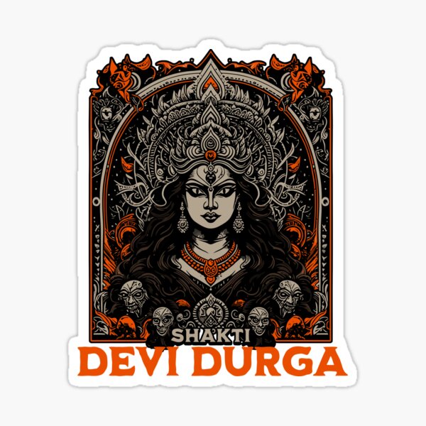 "Goddess Durga" Sticker for Sale by CyberYogi | Redbubble