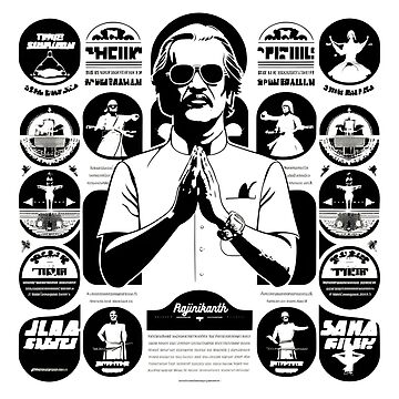 "Rajinikanth's iconic pose , bold white outline, fans' famous dialogues ...