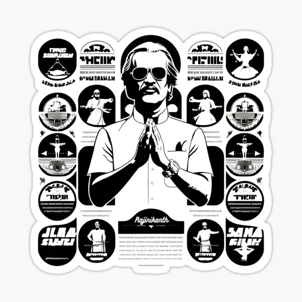 "Rajinikanth's iconic pose , bold white outline, fans' famous dialogues ...