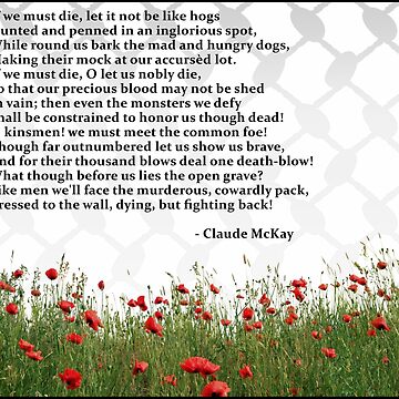 "McKay Poem with Palestine Solidarity Design" Sticker for Sale by ...