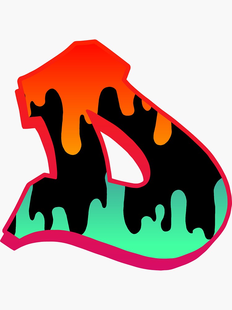 "Letter D - Dripping" Sticker for Sale by Dmitri-Art | Redbubble