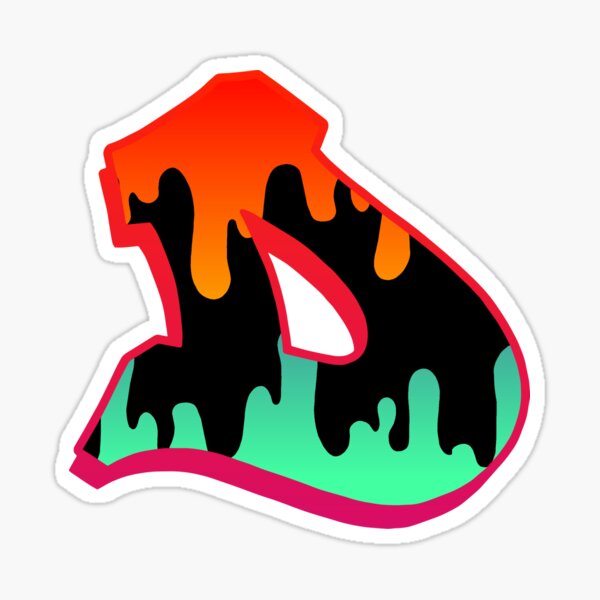 "Letter D - Dripping" Sticker for Sale by Dmitri-Art | Redbubble