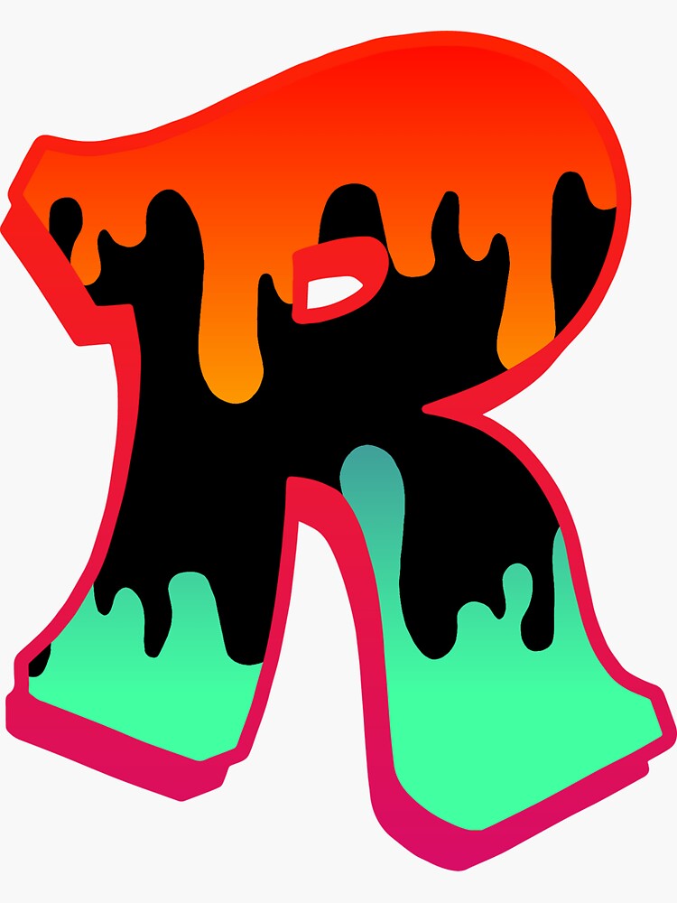 "Letter R - Dripping" Sticker for Sale by Dmitri-Art | Redbubble