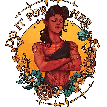 "Do It For Her | Karlach " Sticker for Sale by keyvei | Redbubble