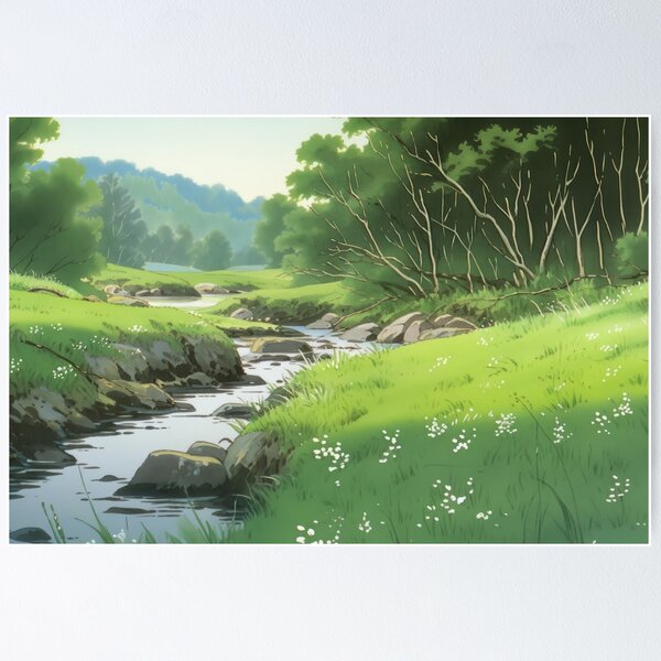 "80s Retro Anime Forest Landscape" Poster for Sale by Animania-AnimeS ...