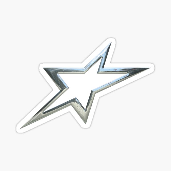 "Chrome Star" Sticker for Sale by lunatiris | Redbubble