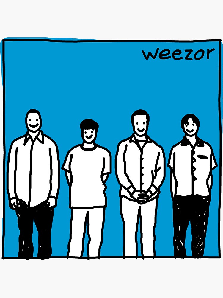 "weezor (blue album)" Sticker for Sale by altstopco | Redbubble