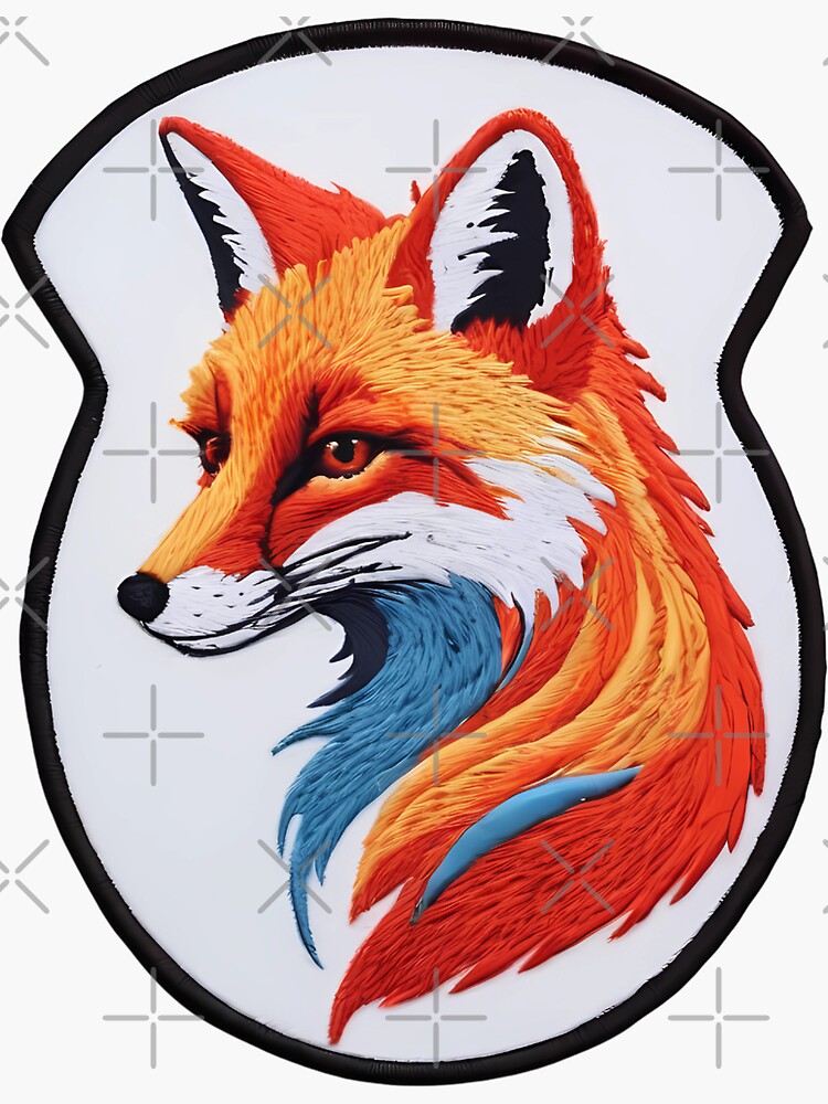 "Cool Iron On Patches Fox" Sticker for Sale by Saloui AZ | Redbubble