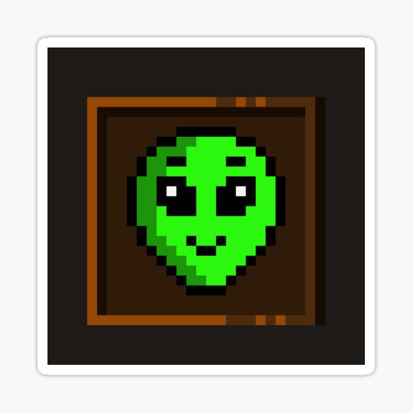 "pixel art alien picture frame" Sticker for Sale by CibAQrZ | Redbubble