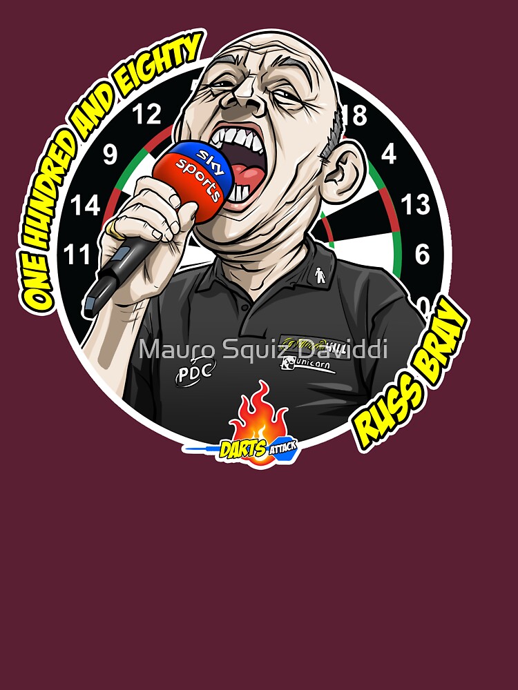 Essential T-Shirt for Sale mit "Karikatur Russ Bray, von Darts Attack ...