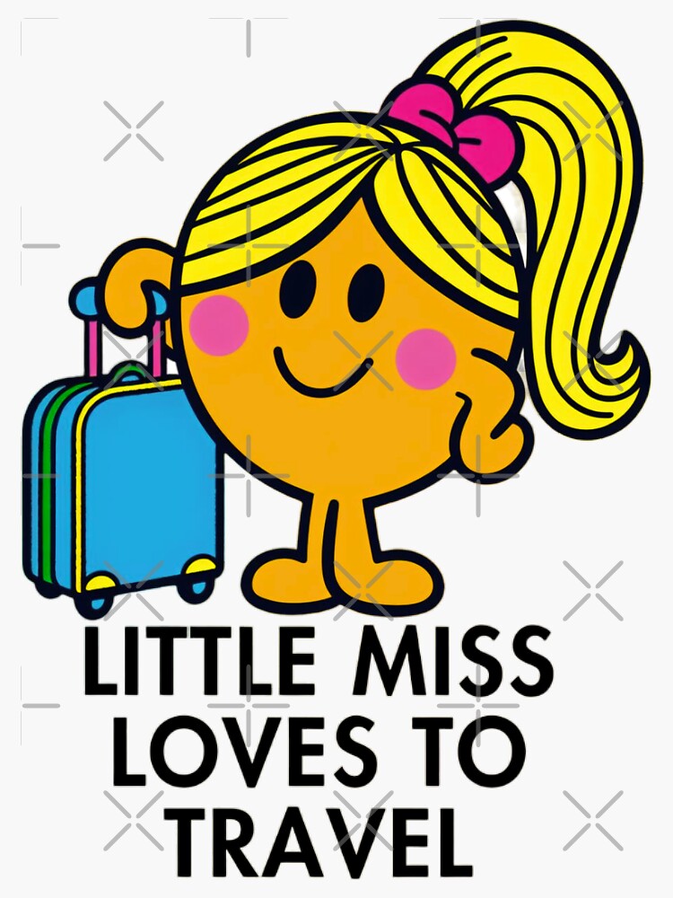 "Little Miss Loves To Travel" Sticker for Sale by GrrTigerDesigns ...
