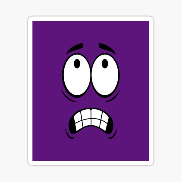 "Funny Face, Grimace face, Grimace Cartoon Design" Sticker for Sale by ...