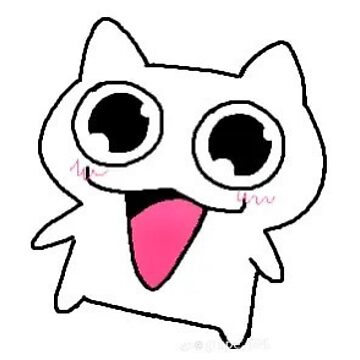 "silly cat reaction meme drawing" Sticker for Sale by chik ne | Redbubble