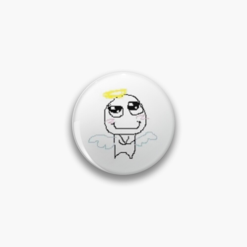 "smiling angel silly reaction meme drawing" Sticker for Sale by ...