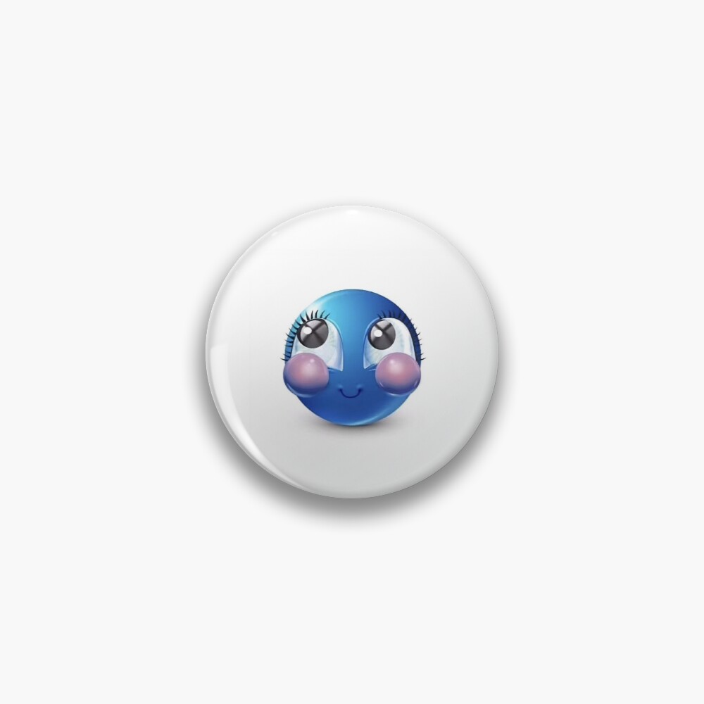 "blue emoji joobi reaction funny meme " Sticker for Sale by ...