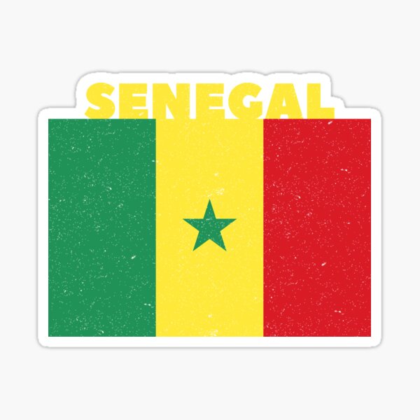 "Senegal Vintage Flag" Sticker for Sale by kreativedesigns | Redbubble