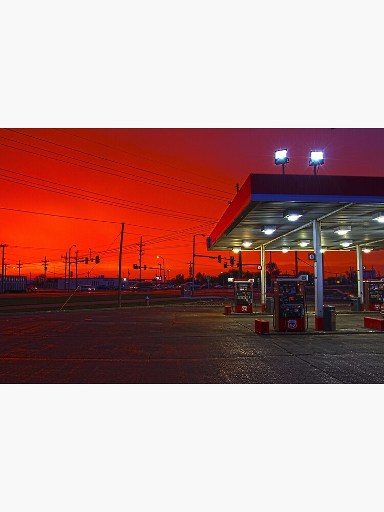 "Cozy Gas Station" Poster for Sale by Hoelessjoe | Redbubble
