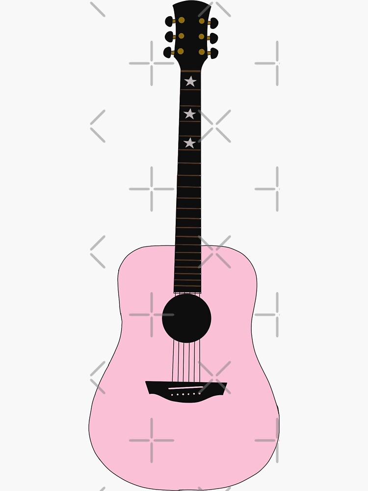 "Era of the Pink Guitar" Sticker for Sale by tjlaeder | Redbubble