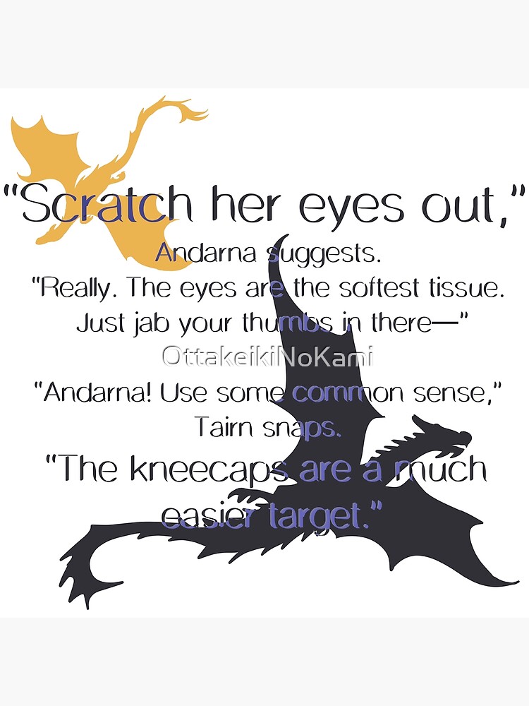 "Fourth Wing Iron Flame Andarna and Tairn Quote Version A" Poster for ...