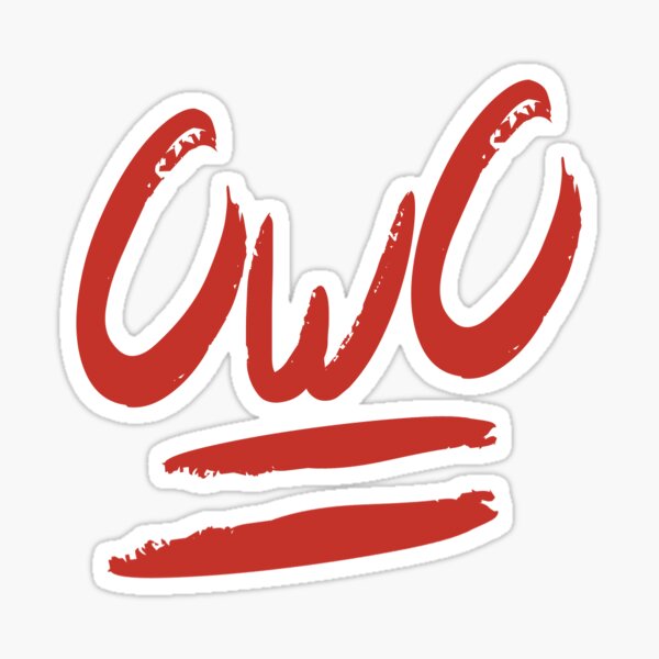 ""OwO" Emote" Sticker von SmilexD | Redbubble