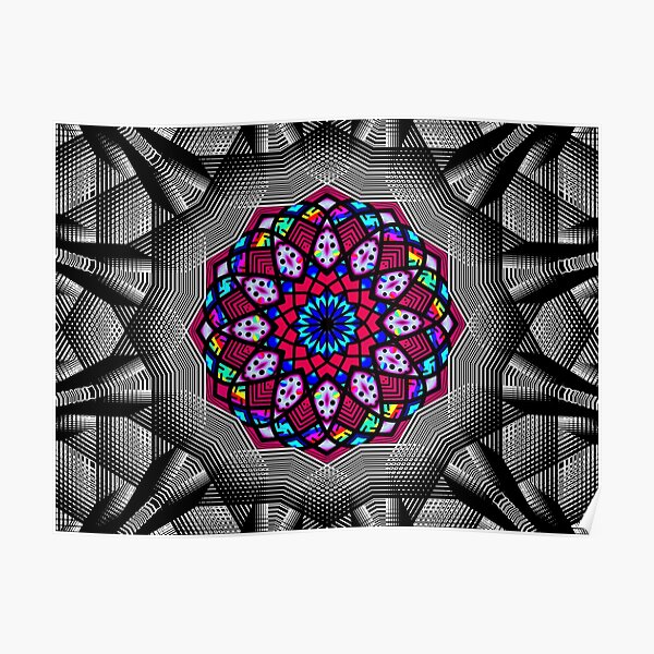 "manji mandala color" Poster by silvercordchop | Redbubble