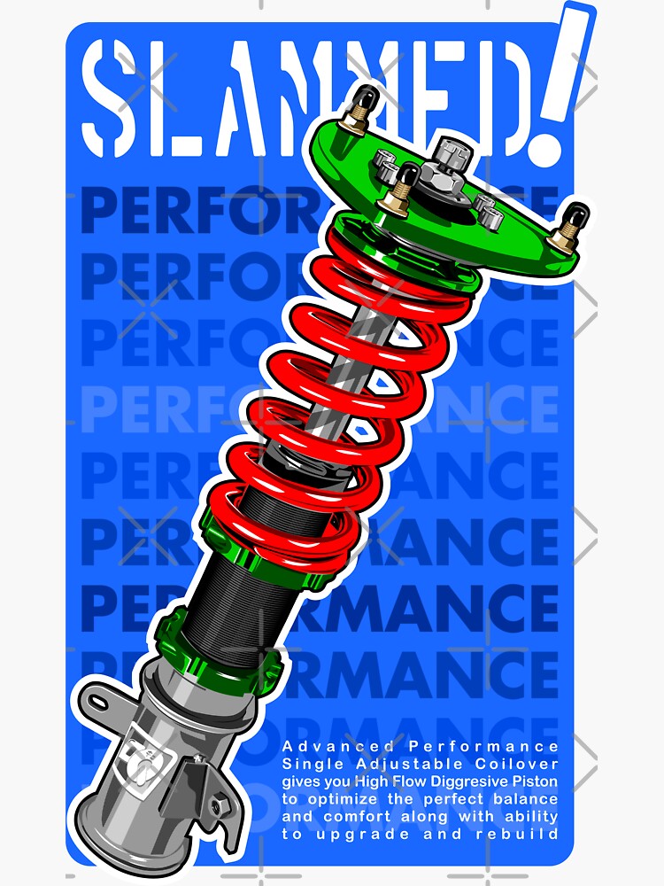 "Slammed! Performance Coilover *Car Design vector illustrated CARtoon ...