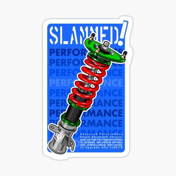 "Slammed! Performance Coilover *Car Design vector illustrated CARtoon ...