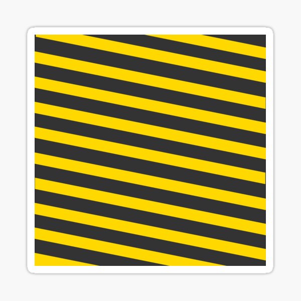 Pegatina «Bastón de caramelo - Amarillo y Negro» de pardock | Redbubble